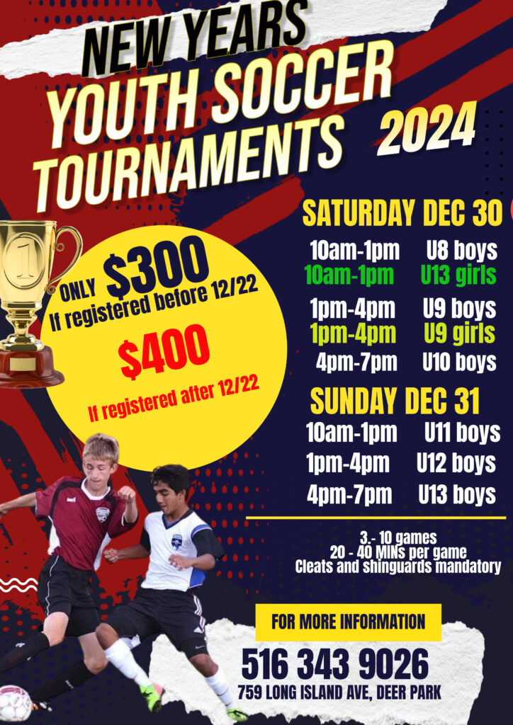 NEW YEAR’S YOUTH SOCCER TOURNAMENTS | DEER PARK – FUTBOLisland.com